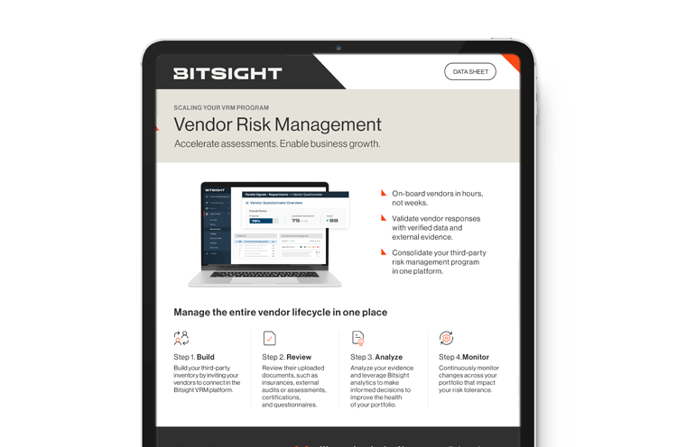Bitsight Vendor Risk Management | Data Sheet | Bitsight