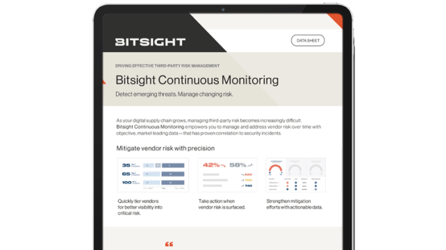 Continuous Security Monitoring Program | Bitsight